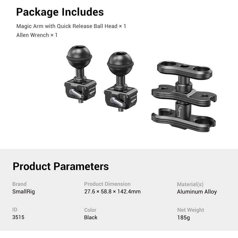 SmallRig Drop-in HawkLock Mini Articulating Magic Arm Brazo Mágico ...